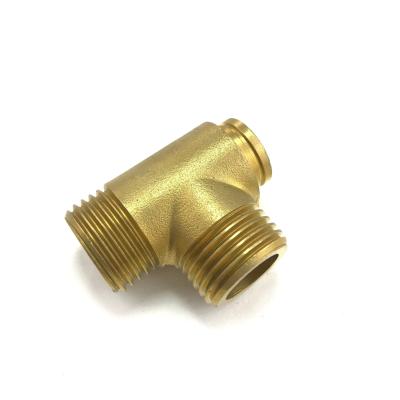 China High Precision CNC Machining of Bronze Brass Tee Joint with Tolerance /-0.005mm at OEM for sale