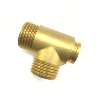China High Precision CNC Machining of Bronze Brass Tee Joint with Tolerance /-0.005mm at OEM for sale