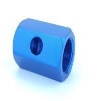 China Customized Blue Powder Coating Machining Threaded Connection Sleeve in High Demand for sale