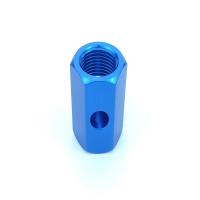 China Customized Blue Powder Coating Machining Threaded Connection Sleeve in High Demand for sale