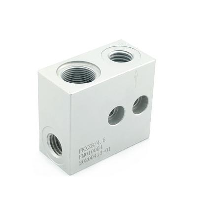 China Precision CNC Machined Aluminum Hydraulic Manifold Block with Tolerance of /-0.005mm for sale