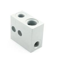China Precision CNC Machined Aluminum Hydraulic Manifold Block with Tolerance of /-0.005mm for sale