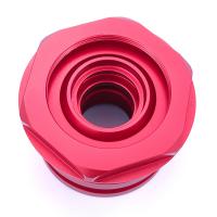 China RoHS Certified Aluminum Machining Parts in Red Anodized Finish for ODM for sale