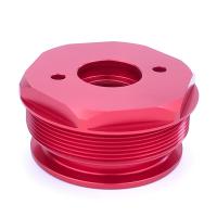 China RoHS Certified Aluminum Machining Parts in Red Anodized Finish for ODM for sale