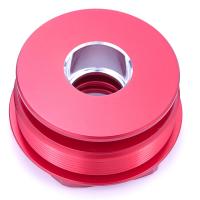 China RoHS Certified Aluminum Machining Parts in Red Anodized Finish for ODM for sale