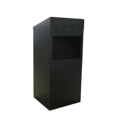 China CE Certified Sheet Metal Enclosure Metal Stamping Parts Black Powder Coated Condition for sale