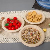 China 9 Inch Heavy-Duty 100% Compostable Plates Eco-Friendly Disposable Sugarcane Paper Plates for sale