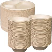 China 9 Inch Heavy-Duty 100% Compostable Plates Eco-Friendly Disposable Sugarcane Paper Plates for sale