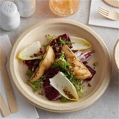 China Wholesale Disposable Custom Paper Plates 6-10 inch Sugarcane Bagasse Tableware Food Container for sale