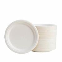 China Disposable custom White Paper Plates 7inch 9Inch Biodegradable Paper White Plate Eco-friendly White Paper Plate for sale