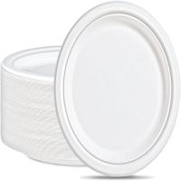 China Bagasse Plates Round Sugarcane Disposable Plates for sale