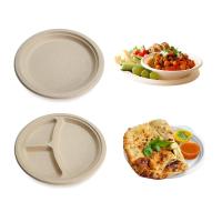 China Bagasse Plates Round Sugarcane Disposable Plates for sale