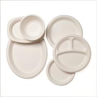 China Bagasse Plates Round Sugarcane Disposable Plates for sale