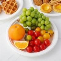 China Compostable Portable Custom Sugarcane Plates Disposable Sugarcane Bagasse Plate Round for sale