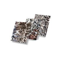 China 1000mm Width Decorative Stainless Steel Sheet Gold Mirror Stamped Plate 2D 3D Pattern Hotel Panel for sale