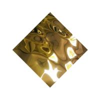 China Green Large Water Ripple Stainless Steel Sheet Decorative Wall Panel Wear Resistance Plates for sale
