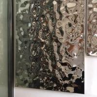 China Ss 304 Sheets Golden Stainless Steel Color Plate Ceiling Wall Water Ripple for sale