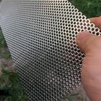 China Silver Decorative Stainless Steel Sheet SS 430 Round Hole Metal Plate for sale