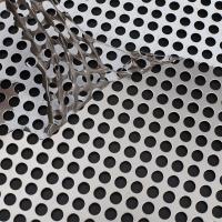 China Silver Decorative Stainless Steel Sheet SS 430 Round Hole Metal Plate for sale