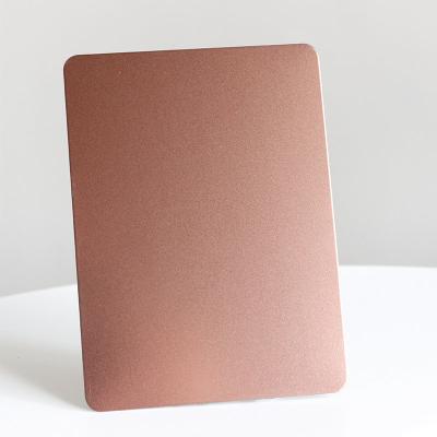 China Modern Decorative Wall Plates Sandblasted Color Stainless Steel Sheet For Hotel for sale