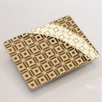 China Etched Stainless Steel Sheet PVD Color Coating With Bending Welding for sale