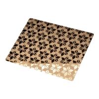 China Mirror Etched Decorative Stainless Steel Sheet Gold Wall Cladding Sheet for sale