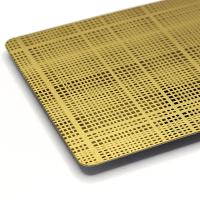 China Mirror Etched Decorative Stainless Steel Sheet Gold Wall Cladding Sheet for sale