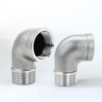 China Double Male Threaded 90 Degree Pipe Fittings 304 4 Inches Ss Tube Fittings for sale