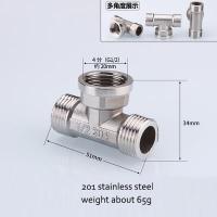 China Size 10mm Stainless Steel Pipe Fittings 201 Threaded T Pipe Fitting for sale
