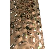 China SS 304 Water Ripple Decorative Stainless Steel Sheet PVD Colour Stainless Steel Plate for sale