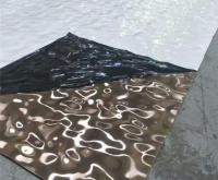China 0.2mm Thickness Water Ripple Stainless Steel Sheet PVD Colour SS Plate Slit Edge for sale
