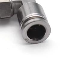 China Stainless Steel Male Push-In Elbow 1/4'' BSPT Swivel Male X 10mm Pipe OD Elbow Fitting for sale