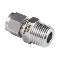 China 316 Stainless Steel 3/8 Inch Npt 1/2 Compression Fitting Swagelok Male Coupler Parker Fitting for sale