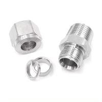 China 316 Stainless Steel 3/8 Inch Npt 1/2 Compression Fitting Swagelok Male Coupler Parker Fitting for sale