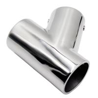 China Marine Hardware Handrail 316 Stainless Steel Ship Deck Left Tee Rail Brackets Connector for sale