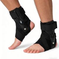 China Adjustable Ankle Stabilizer Brace Dual Support Ankle Brace for Sprain & Injury Recovery for sale
