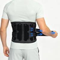China Adjustable Lumbar Support Back Brace with 6 Detachable Support Strips, Dual Pull Compression Straps Breathable Mesh Waist Belt for sale