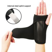 China Adjustable Neoprene Removable Steel Plate Wrist Brace For Carpal Tunnel Wrist Sprain Relief for sale