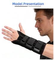 China Long Adjustable 3 Straps Neoprene Steel Plate Wrist Brace For Carpal Tunnel Injury Support for sale