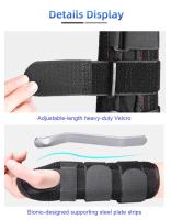 China Long Adjustable 3 Straps Neoprene Steel Plate Wrist Brace For Carpal Tunnel Injury Support for sale