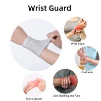 China Bamboo Charcoal Fiber Elastic Knit Wrist Guard Compression Sports Wrist Support Sleeve for sale