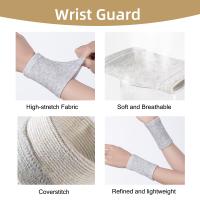China Bamboo Charcoal Fiber Elastic Knit Wrist Guard Compression Sports Wrist Support Sleeve for sale