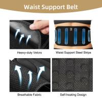 China 6 Steel Plates Self Heating Lumbar Support Belt | Magnetic Therapy Waist Brace For Back Pain for sale
