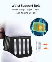 China Self Heating Magnetic Lumbar Waist Support Belt With 4 Steel Support Strips for sale