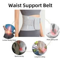China Unisex Breathable Lumbar Belt With 4 Bionic Strips Self Heating Back Support for sale