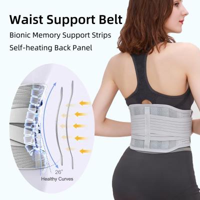China Unisex Bionic Steel Strip Waist Belt Self Heating Magnetic Lumbar Support Brace for sale