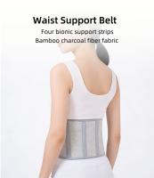 China Bamboo Charcoal Lumbar Belt With 4 Bionic Strips Self Heating Waist Support Brace for sale