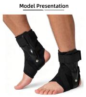 China Hinged Ankle Fixation Brace, X‑Shape Compression Ankle Support Brace with Bilateral Stabilizer Shells, for Sprain, Sports Injury, Joint Pain & Post‑Injury Rehabilitation for Men Women for sale