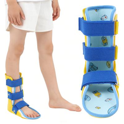 China Kids Ankle Fixation Brace, Pediatric Walking Boot with Resin Support Plate, Breathable Children Orthopedic Foot Immobilizer for Ankle Sprain, Fracture & Post‑Injury Rehabilitation for sale