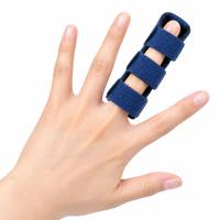 China Lightweight Finger Stabilizer Splint Adjustable Hook Loop Finger Support for sale